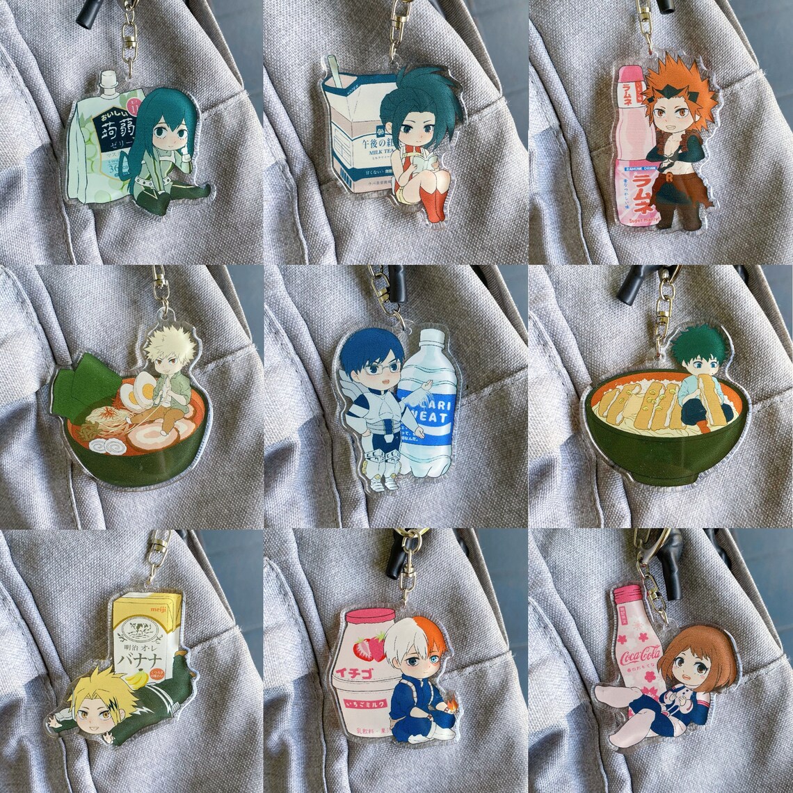 Class 1A Hero Academia Shoto Keychain Kawaii Anime Acrylic - Etsy