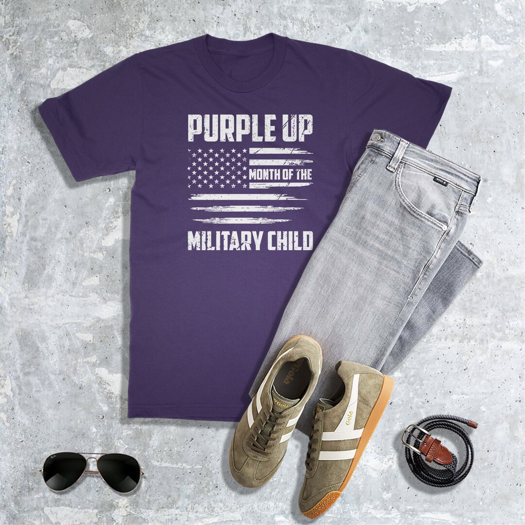 Purple up Month of the Military Child Purple up Month of the - Etsy