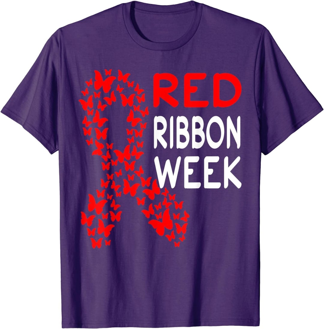 We Wear Red for Red Ribbon Week Awareness Rainbow Unisex - Etsy