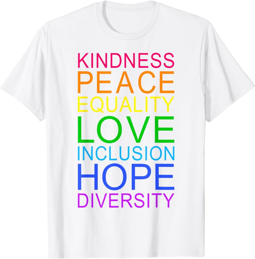 Peace Love Inclusion Equality Diversity Human Rights Unisex - Etsy