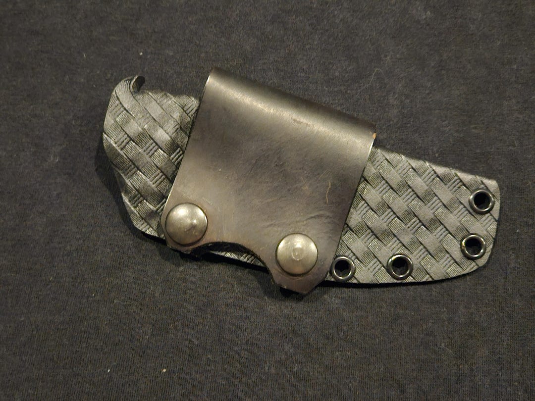 Esee Pr4 With Factory Scales Sheath Taco Style in Black Basket Weave ...