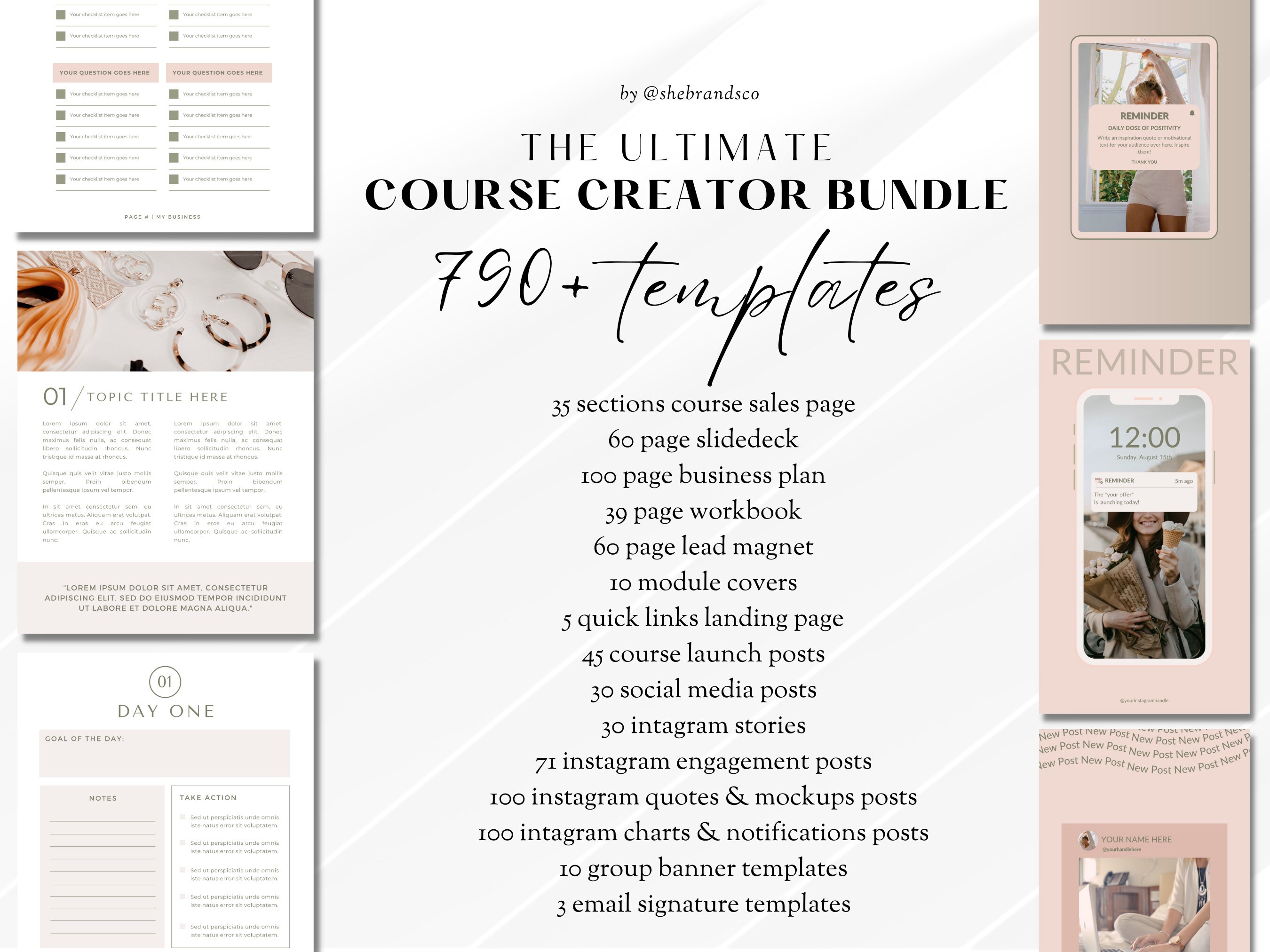 PLR Courses Template, Online Course Launch, Canva Template, Ebook ...