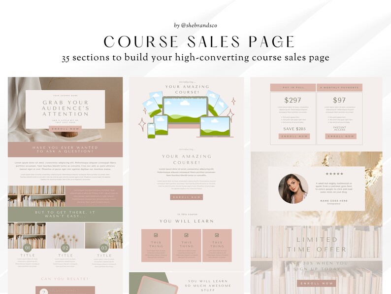PLR Courses Template, Online Course Launch, Canva Template, Ebook ...