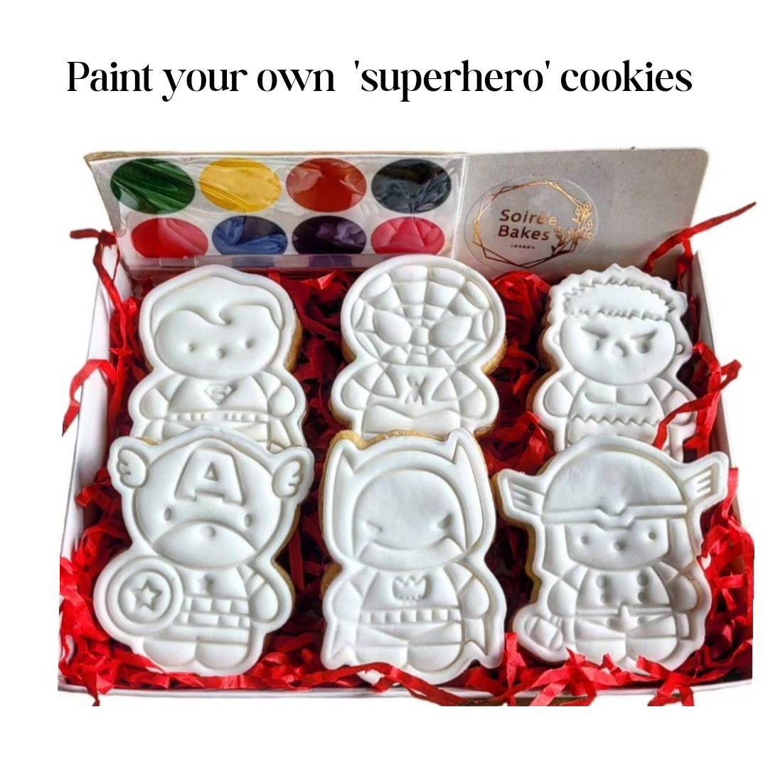 Paint Your Own Cookie Super Hero Marvel / DC Superhero Inspired Kids ...