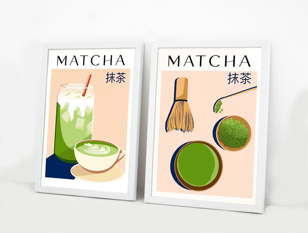 Matcha, Poster Set, Downloadable Art Prints, Gallery Wall Print ...