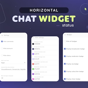 Status Horizontal Scrolling Chat Widget | Customizable Minimal Smooth ...
