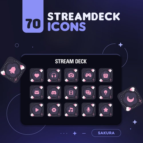 Sakura Streamdeck Icon Set 70 Pink Cherry Blossom Icon Pack - Etsy