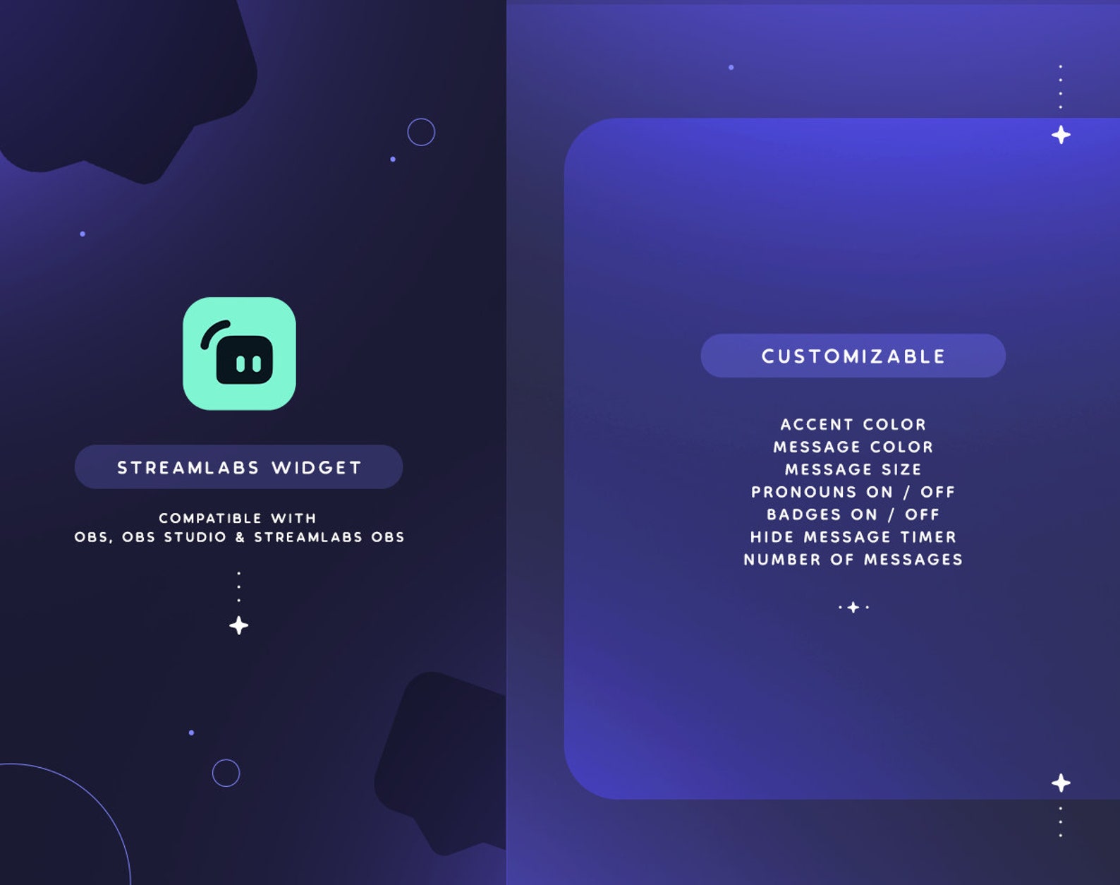 Fade Chat Widget | Customizable Animated Tech Custom Chat for Twitch ...
