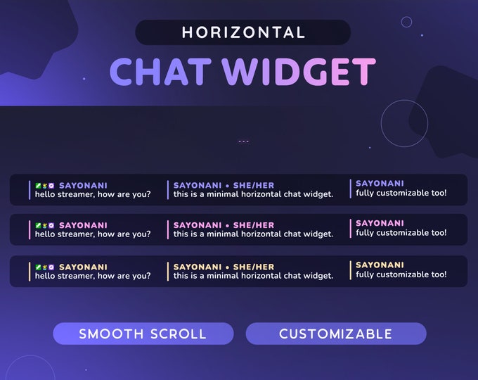 Starry Sky Twitch Chat Widget | Celestial Stars Custom Chatbox for ...