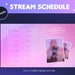 Pink Starry Stream Schedule Template | Minimal Gradient Streamer and ...