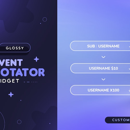 Glossy Event Rotator Widget Minimal Customizable Event List - Etsy