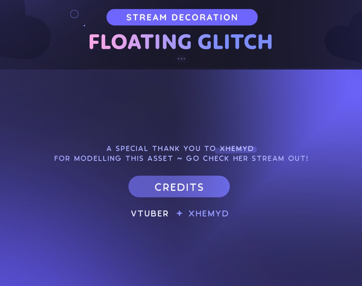 Animated Glitch Stream Decoration | 4 Floating Glitch Tech Particles for Streamers and Vtubers ...
