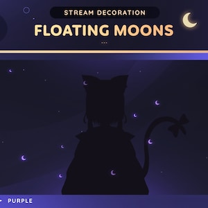 Animated Moon Stream Decoration | 6 Floating Glow Sky Night Moon for ...