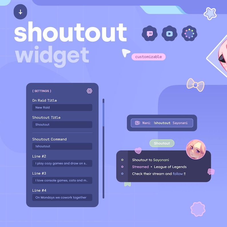 Shoutout Widget Reacts to Raids, Friends & Command • Customizable ...