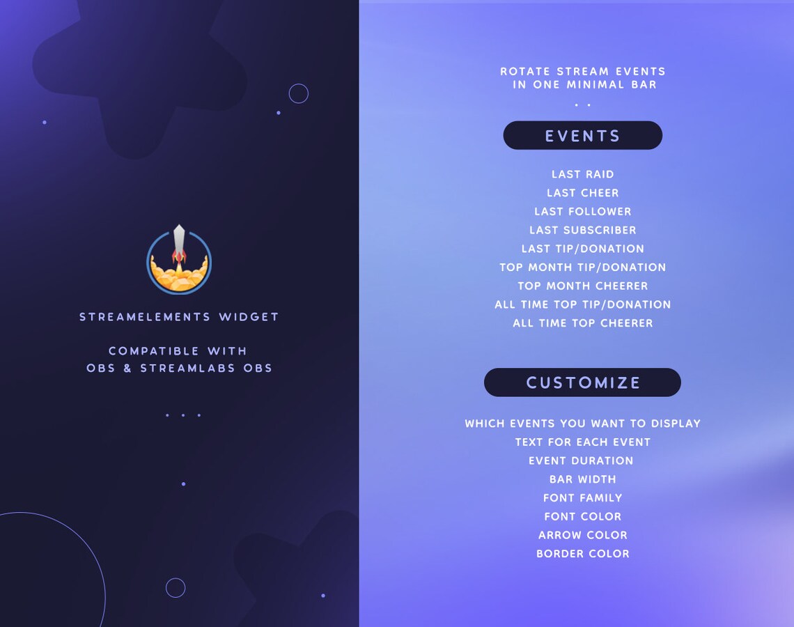 Glossy Event Rotator Widget Minimal Customizable Event List - Etsy