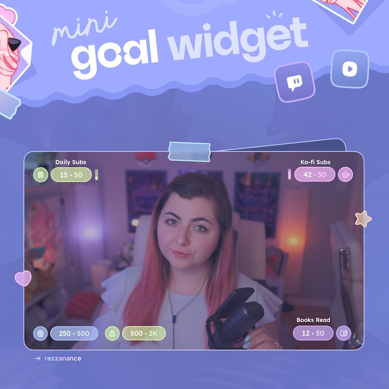 Aura Mini Goal Widget Twitch, Channel Points, Youtube, Ko-fi & Throne ...