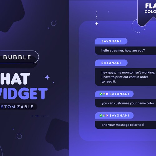 Bubble Chat Widget Customizable Animated Minimal Bubble - Etsy