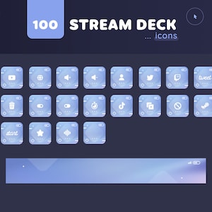 Glossy Stream Deck Icons | 100 Cute Gradient Minimal Icon Pack for ...
