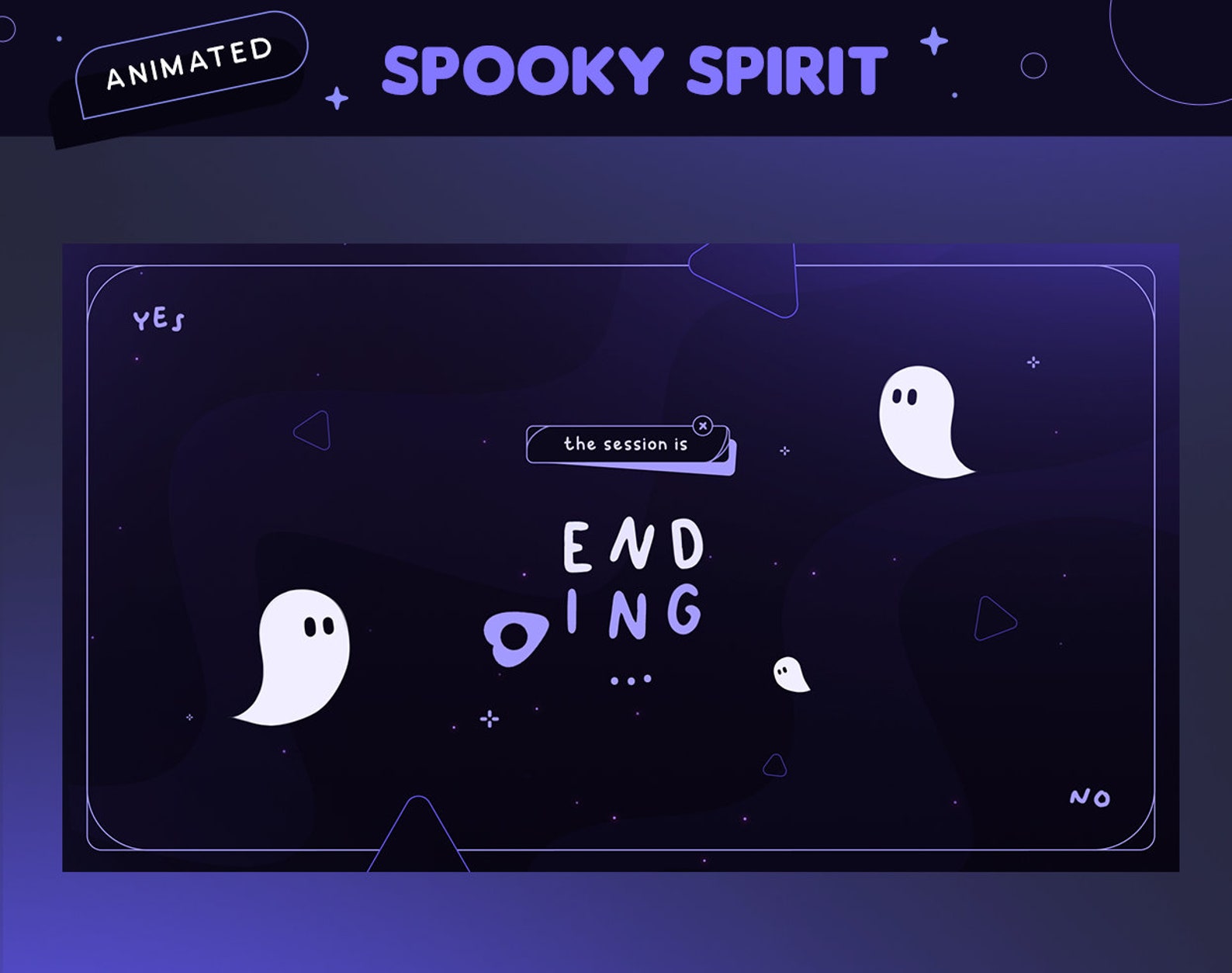 Spooky Spirit Animated Twitch Pack | Halloween Ghost Ouija Purple ...