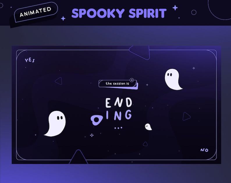 Spooky Spirit Animated Twitch Pack | Halloween Ghost Ouija Purple ...