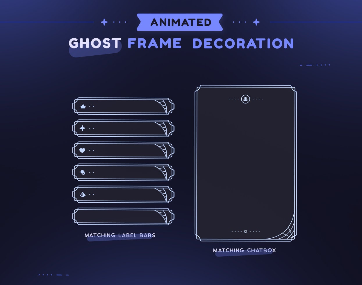Halloween Frame Stream Decoration Animated Ghost Spiderweb - Etsy