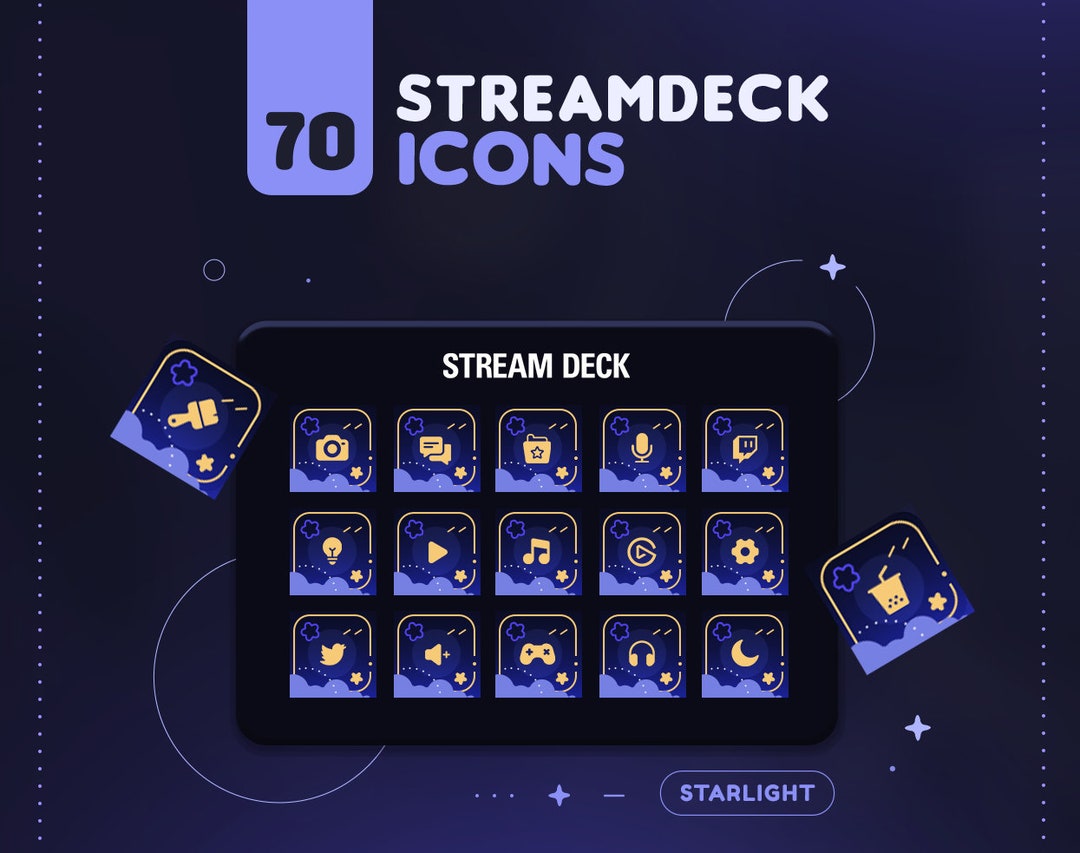 Starlight Streamdeck Icon Set | 70+ Cute Starry Sky Icon Pack for ...