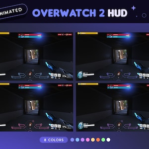 Overwatch Overlay Hud | 8 Animated Cute Minimal Starry Game Overlays ...
