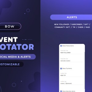Bow Rotator — Events, Social Media & Alerts Widget | Cute Customizable ...