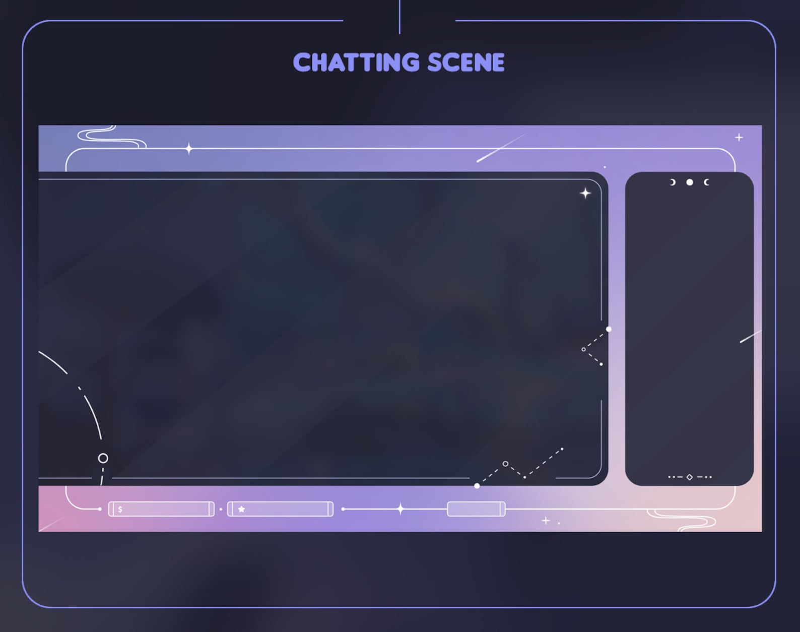 Pastel Cosmic Twitch Pack | Animated Minimal Astrology Stars Streamer ...
