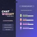 Blobs Chat Widget With Alerts — Minimal Fully Customizable Custom Chat With Events & Role ...