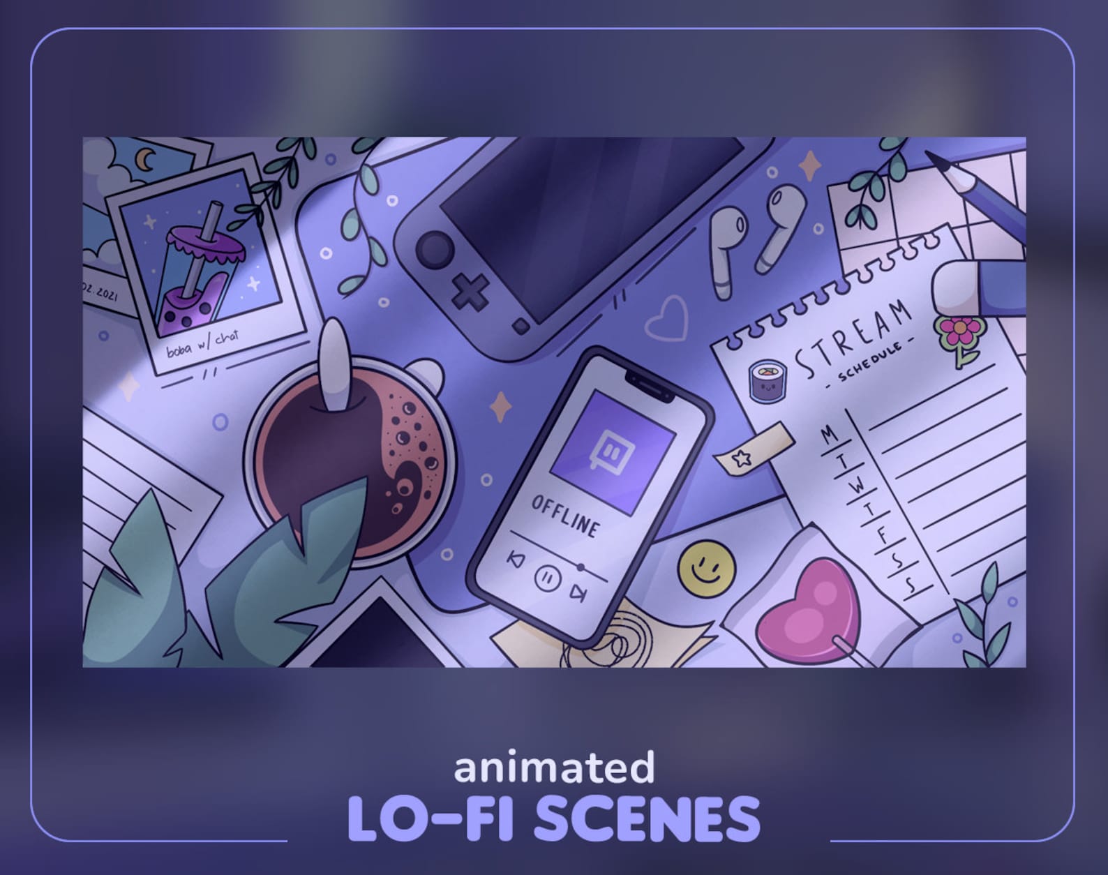 Cozy Lo-fi Twitch Scenes | Animated Aesthetic Lofi Twitch Scenes ...