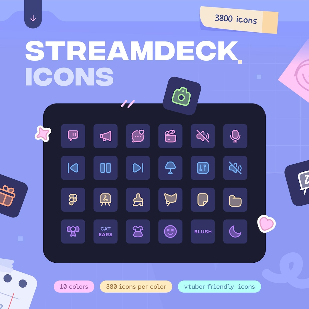 Pastel Stream Deck Icons (10) Colors • (3800+) Total Icons • Symbols ...