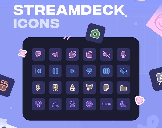 STREAM DECK ICONS Cozy Blue | Streamer | Twitch | Discord | Youtube ...