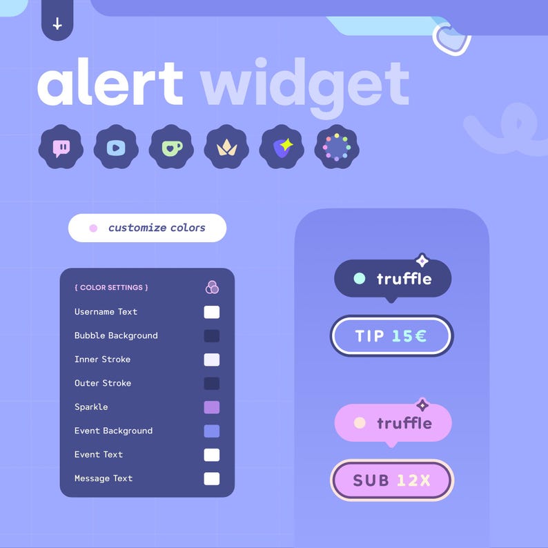 Mochi Alert Box Widget Twitch, Youtube, Ko-fi, Throne & Pally • Fully ...