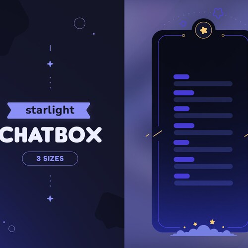 Starlight Twitch Chatbox Cute Stars & Sky Chat Box for - Etsy