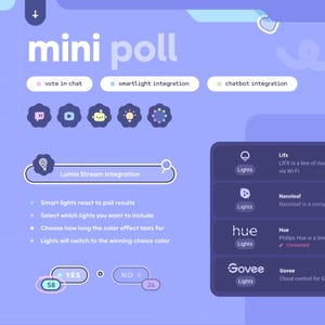 Mochi Mini Poll Chat Commands • Chatbot & Smartlight Integrations ...