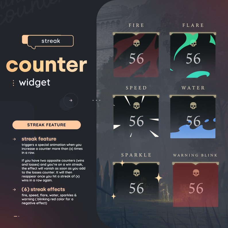 Elden Ring Counter Widget — (6) Streak Effect Animations & (9) Icons ...