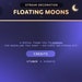 Animated Moon Stream Decoration 6 Floating Glow Sky Night Moon for ...
