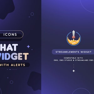 Icon Chat Widget With Alerts | Customizable Animated 7 Icons & Sparkles ...