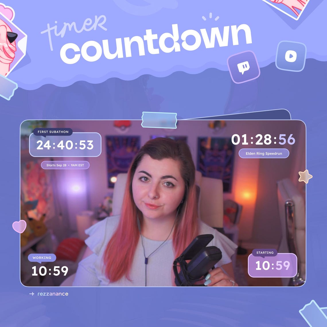 Aura Countdown Widget Countdown & Stopwatch Timer • Chat Commands ...