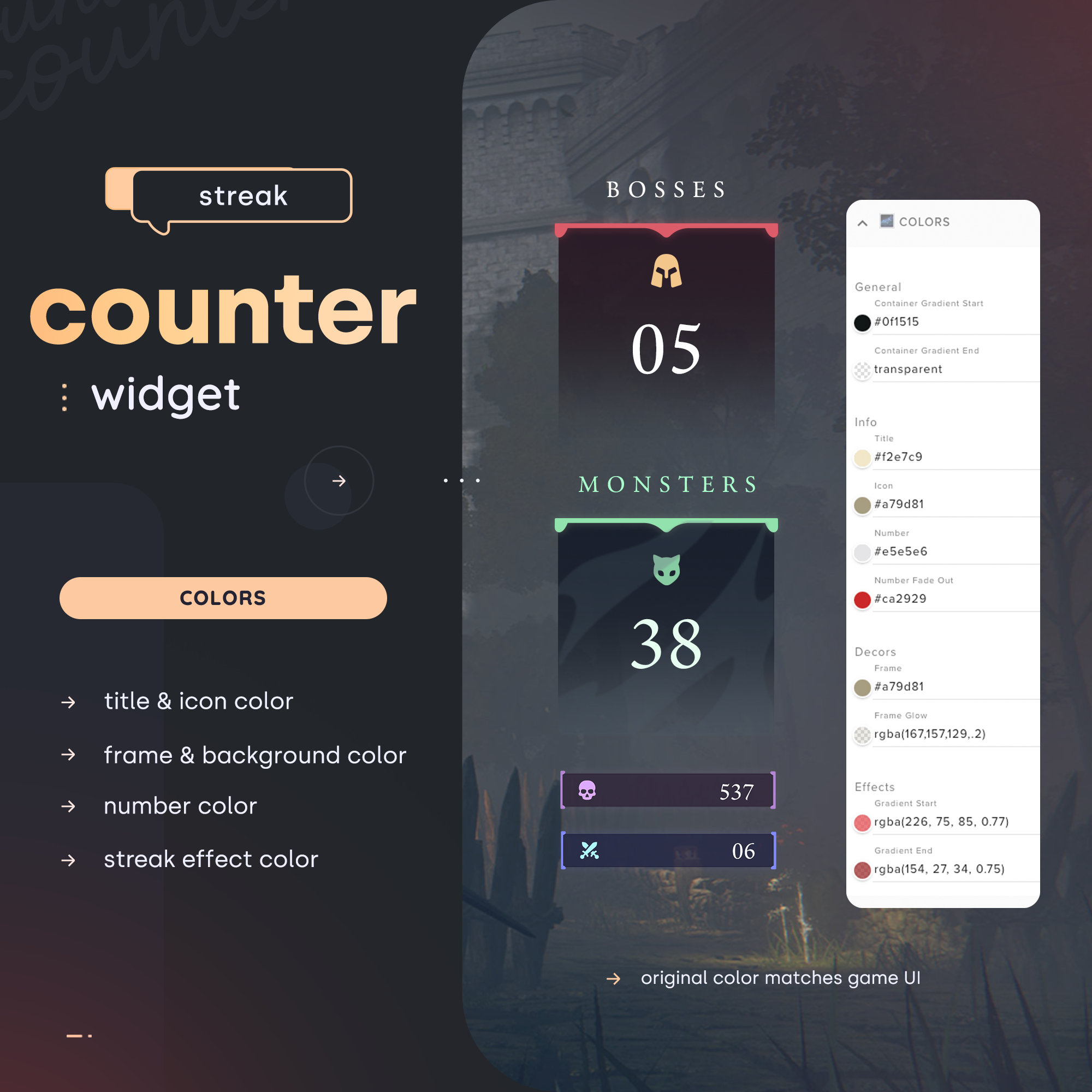 Elden Ring Counter Widget — (6) Streak Effect Animations & (9) Icons ...