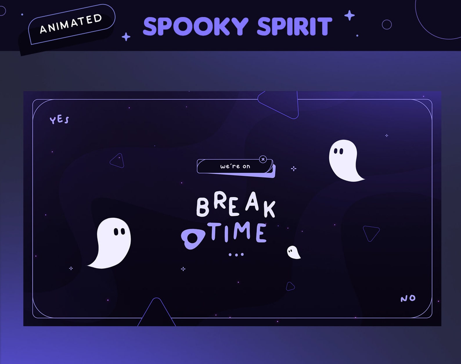 Spooky Spirit Animated Twitch Pack | Halloween Ghost Ouija Purple ...