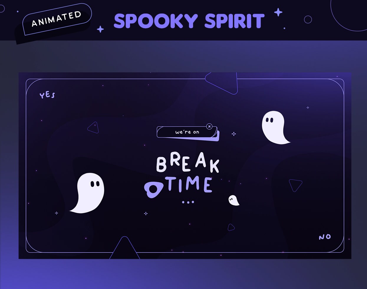 Spooky Spirit Animated Twitch Pack | Halloween Ghost Ouija Purple ...