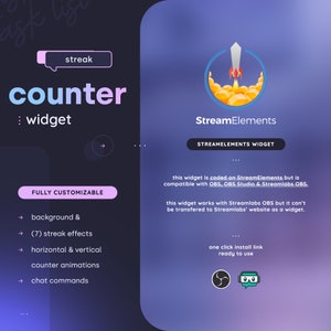 Counter Widget — (6) Streak Effect Animations • Count Anything // Wins ...