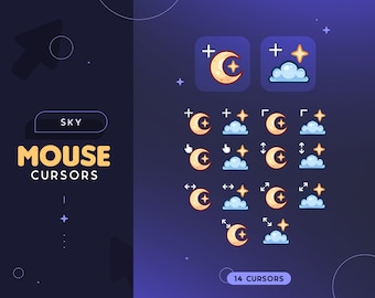 Star Mouse Cursors 14 Cute Starry Sky Custom Mouse Pointers for Windows ...