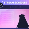 Purple Starry Stream Schedule Template Minimal Gradient Streamer and ...
