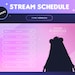 Pink Starry Stream Schedule Template | Minimal Gradient Streamer and ...