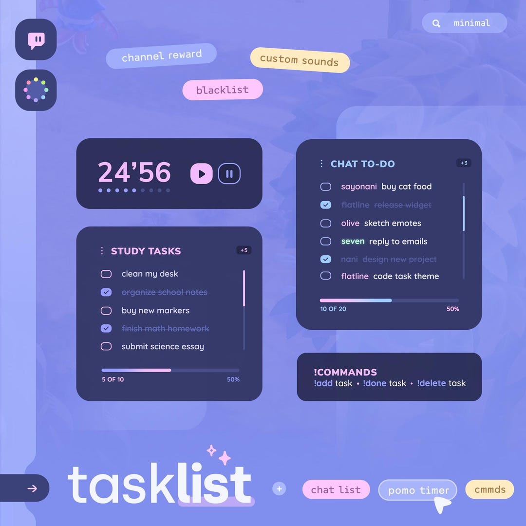 Tasklist Widget — Pomodoro Coworking Timer and To-do List for Streamer ...