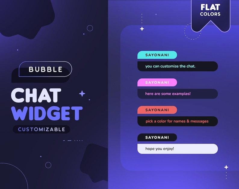 Bubble Chat Widget Customizable Animated Minimal Bubble - Etsy