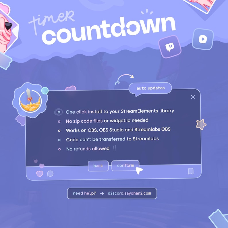 Aura Countdown Widget Countdown & Stopwatch Timer • Chat Commands ...